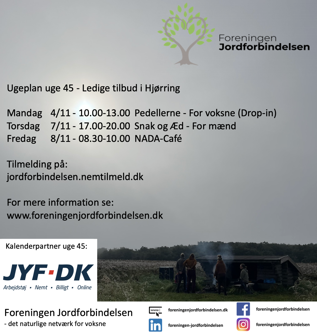 Ugeplan uge 45 - 2024 - Foreningen Jordforbindelsen