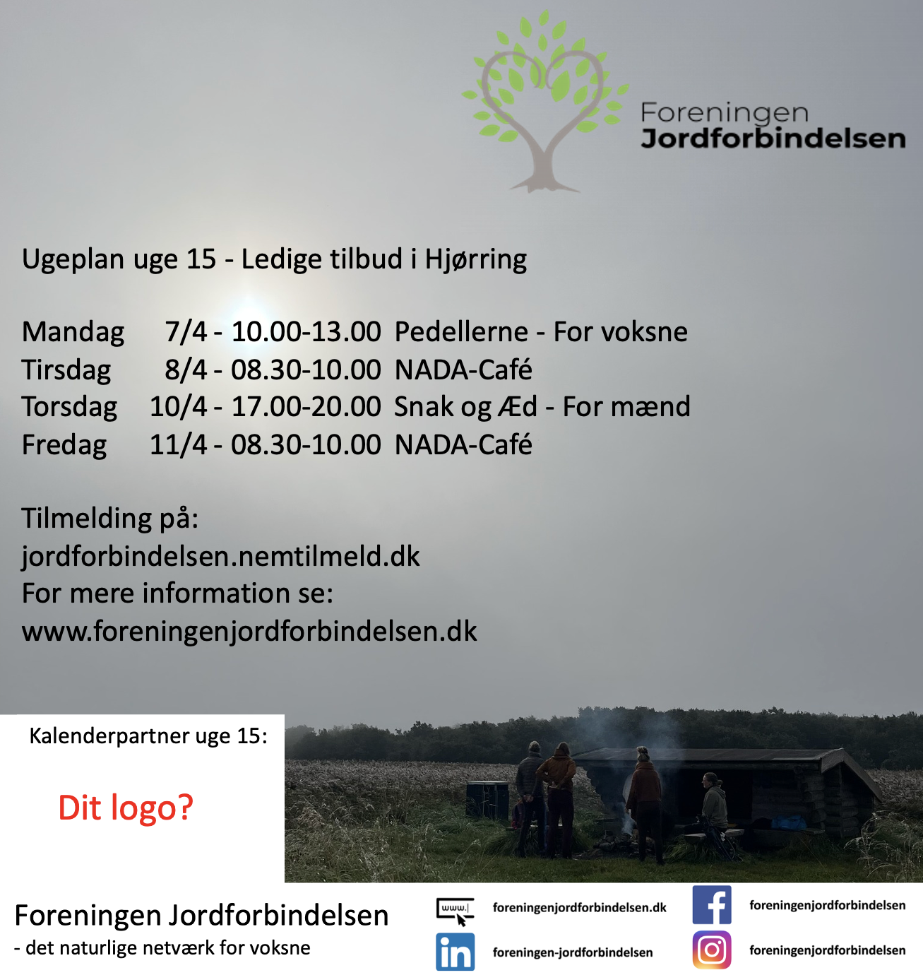 Ugeplan uge 15 - 2025 - Foreningen Jordforbindelsen